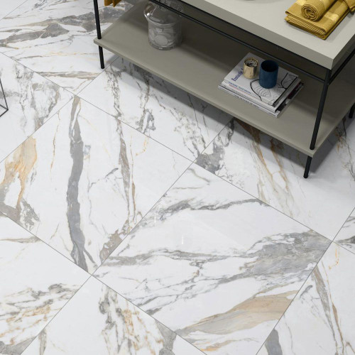 Signature Borgo Gold Gloss Porcelain Multiuse Tiles 600x1200mm - Box of ...