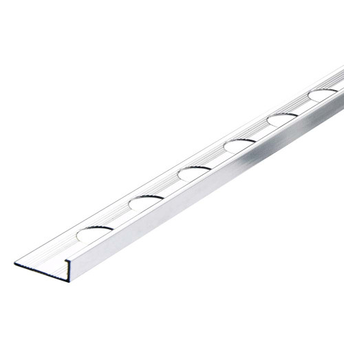 Polished Chrome Metal L- Straight Edge Trim - 10mm | JTPickfords.com