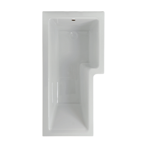 Matrix L-Shape 1700mm Shower Bath, Front Panel & Deluxe Screen - Right ...