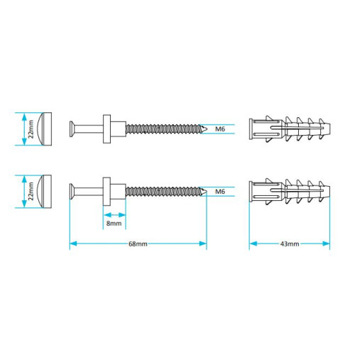 Viva Sanitary Straight Floor Toilet Pan Fixing Kit (Chrome Cap ...