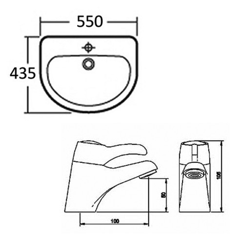 Doc M Pack - Disabled Toilet, Basin & Grab Rails - White | JTPickfords.com
