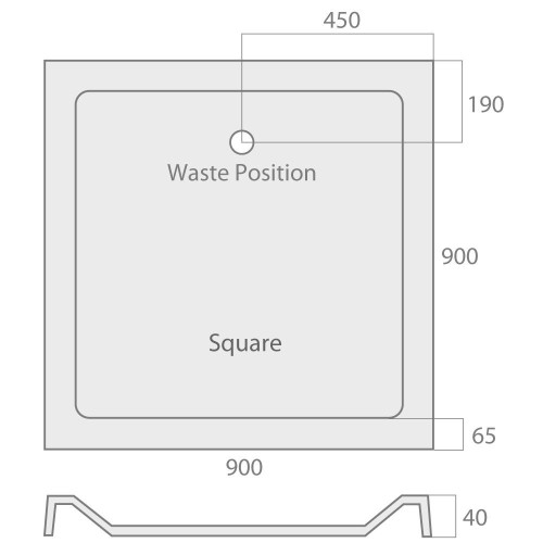 Apex 900mm Hinged Door Square Enclosure Package With Tray & Waste ...