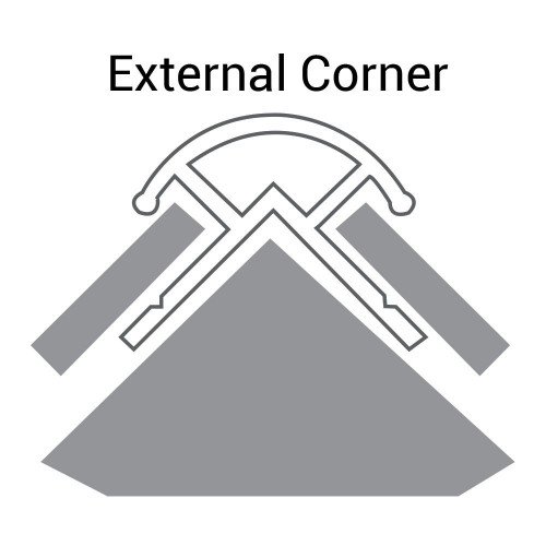 8mm Cladding External Corner White | JTPickfords.com