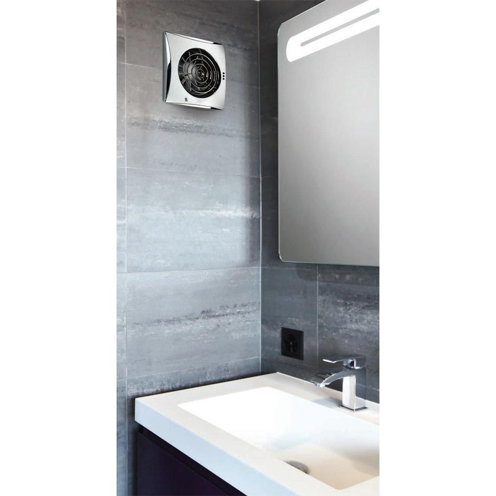 Hush White Wall Mounted Bathroom Fan with Timer & Humidity Sensor ...