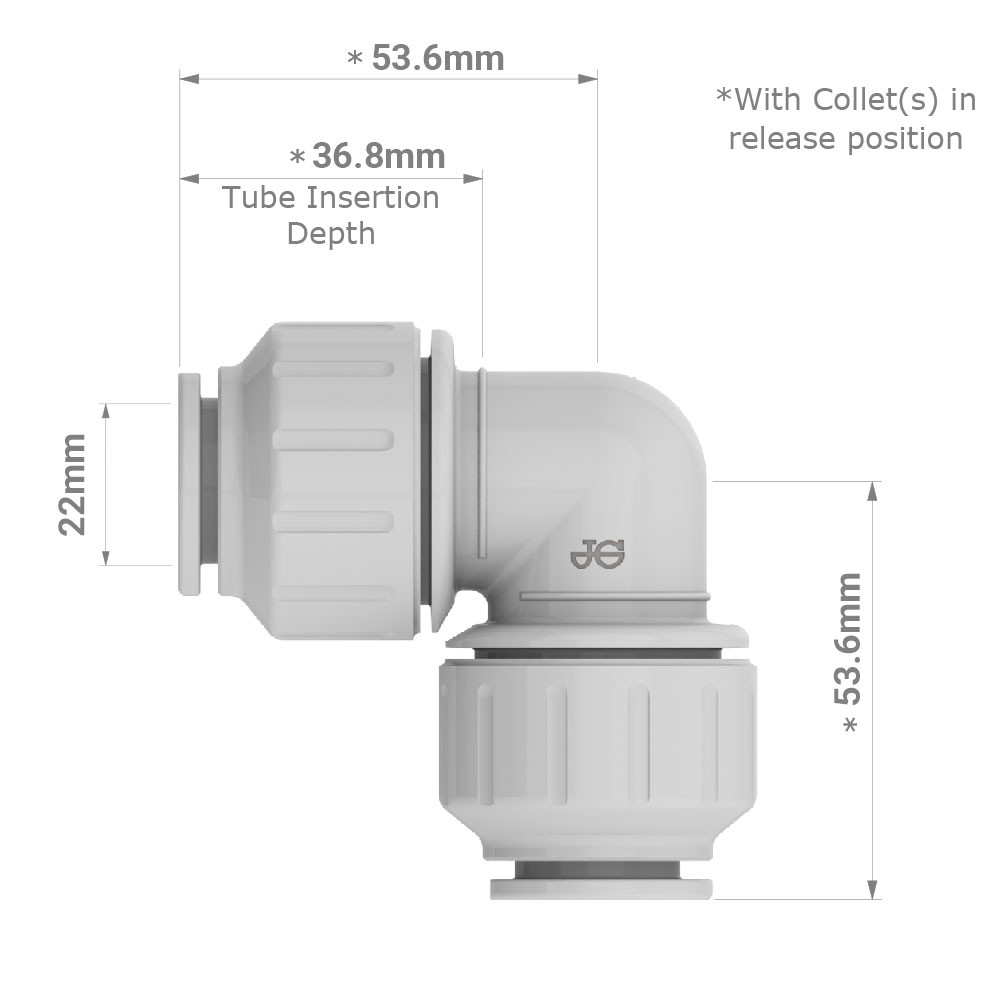 Speedfit Equal Elbow 22mm | JTPickfords.com