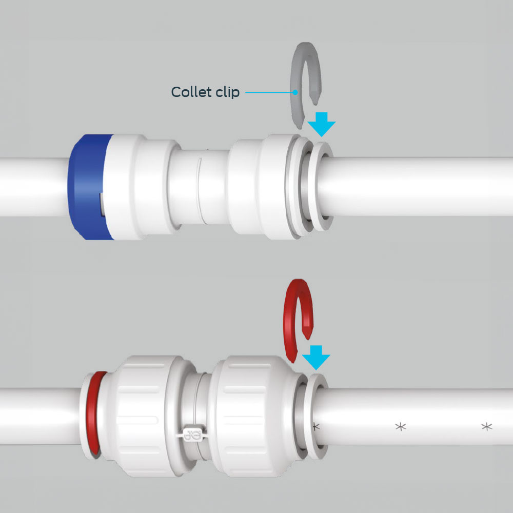 Speedfit Collet Locking Clip White 22mm Bag of 100 | JTPickfords.com