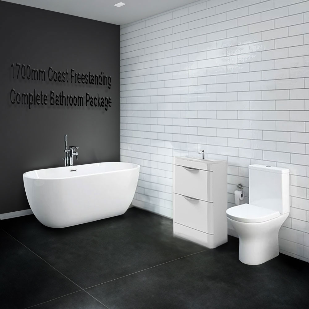 1700mm Coast Freestanding Complete Bathroom Package | JTPickfords.com