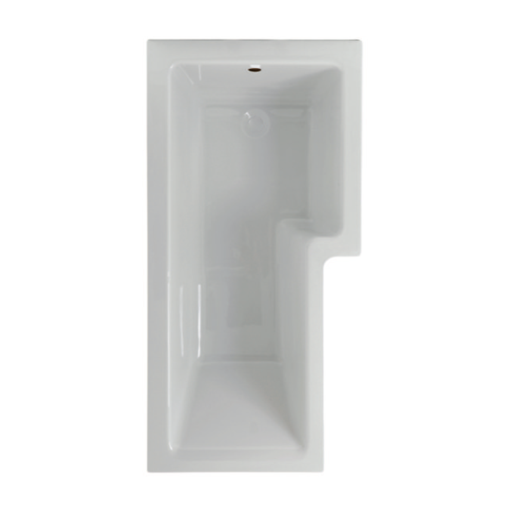 Matrix L-Shape 1700mm Shower Bath, Front Panel & Deluxe Screen - Right ...