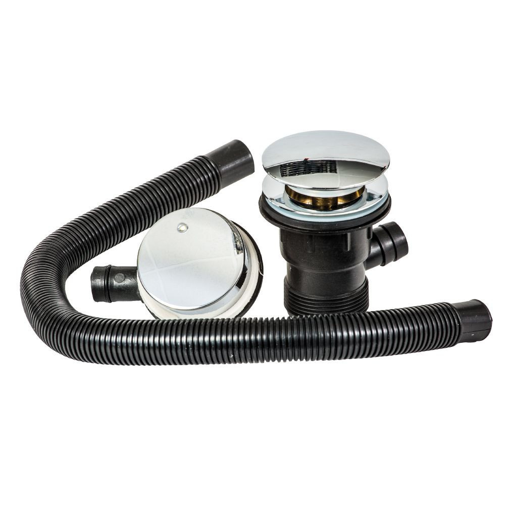 Easyclean Chrome Push Button Bath Waste & Overflow | JTPickfords.com