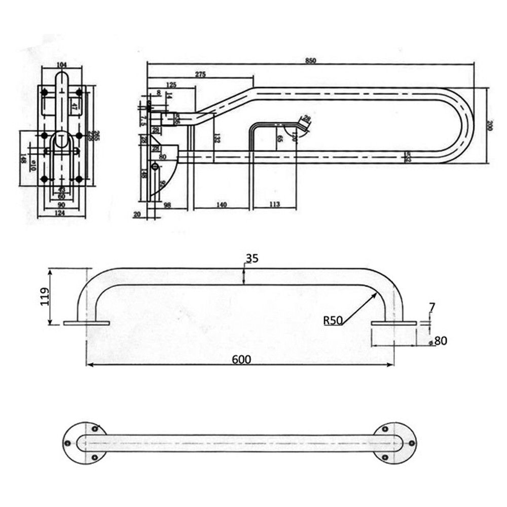 Doc M Pack - Disabled Toilet, Basin & Grab Rails - White | JTPickfords.com