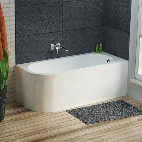 Larne 1700mm x 725mm Corner Bath & Panel - Right Hand | JTPickfords.com