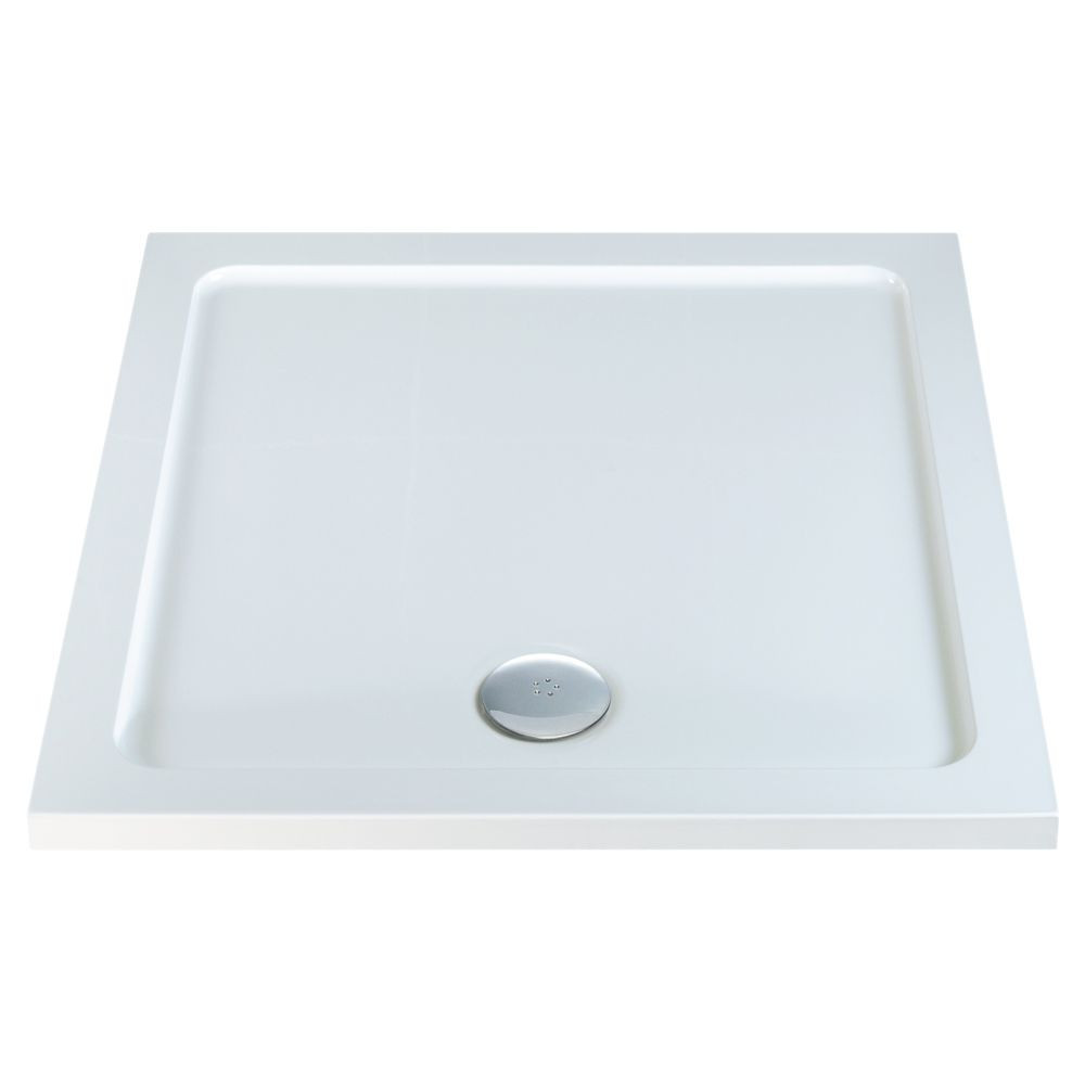 Apex 900mm Hinged Door Square Enclosure Package With Tray & Waste ...