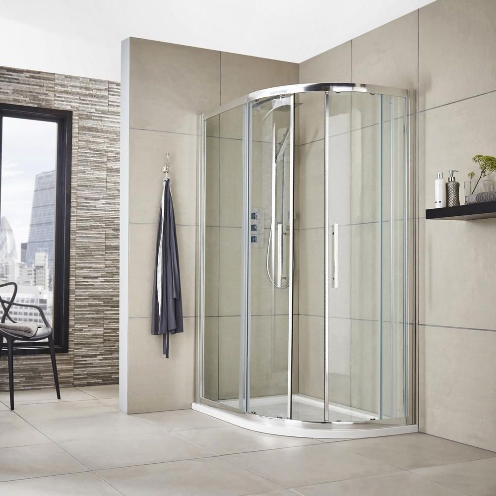 Apex 1200mm x 800mm Offset Quadrant Shower Enclosure, Tray & Waste ...