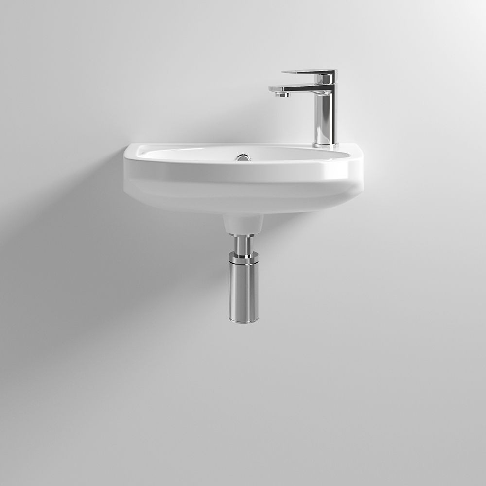 450mm Square Wall Hung Basin - 1 Tap Hole | JTPickfords.com