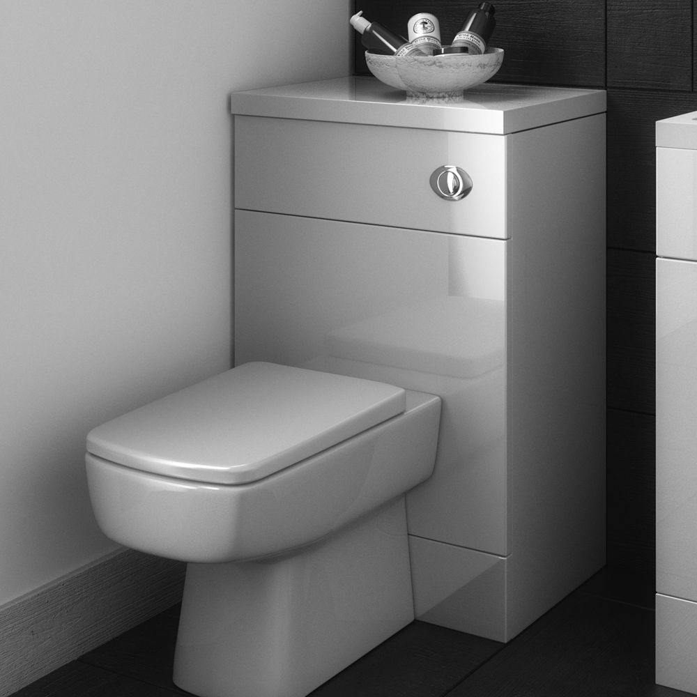 Hudson Reed Fusion White Gloss 600mm WC Unit (355mm Deep) | JTPickfords.com