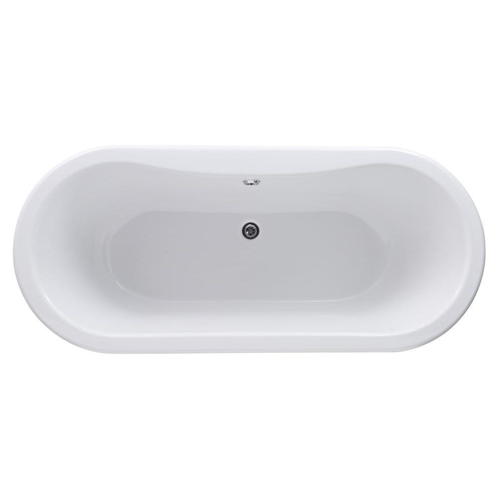 Kingsbury 1700mm x 730mm Freestanding Double Ended Bath & Pride Leg Set ...