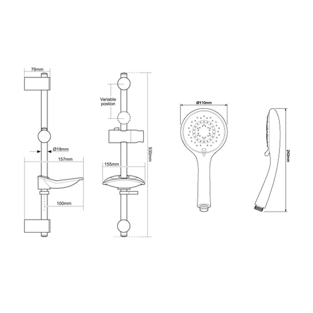 Triton T80z Fast Fit 9 5kw Electric Shower White And Chrome