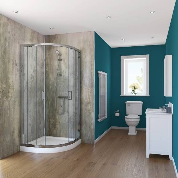 Weathered Stone Matt Shower Wall Panel 1000mm x 2400mm x 10mm ...